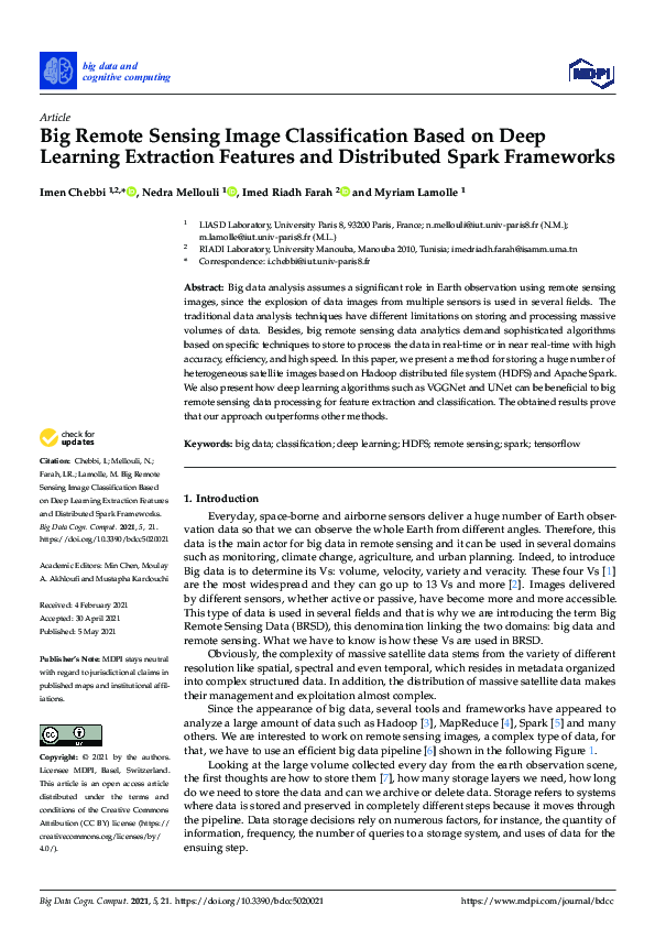 (PDF) Big Remote Sensing Image Classification Based on Deep Learning ...