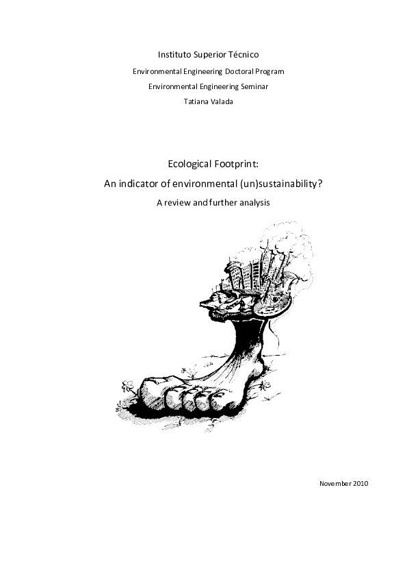 (PDF) Ecological Footprint: An indicator of environmental (un ...