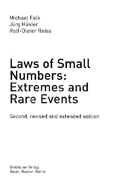 (PDF) Laws of Small Numbers: Extremes and Rare Events