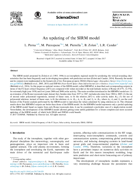 (PDF) An updating of the SIRM model