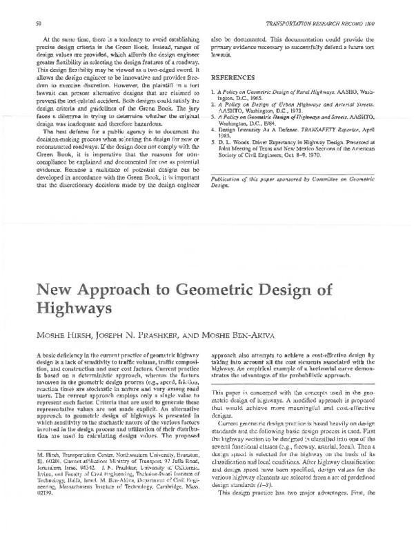 (PDF) New Approach to Geometric Design of Highways