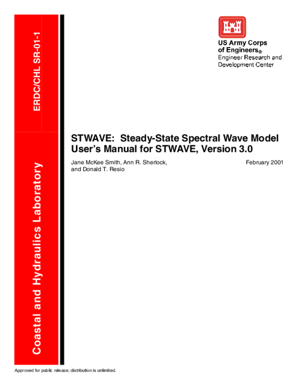 (PDF) STWAVE: STeady-State Spectral WAVE Model: User's Manual for STWAVE Version 3.0