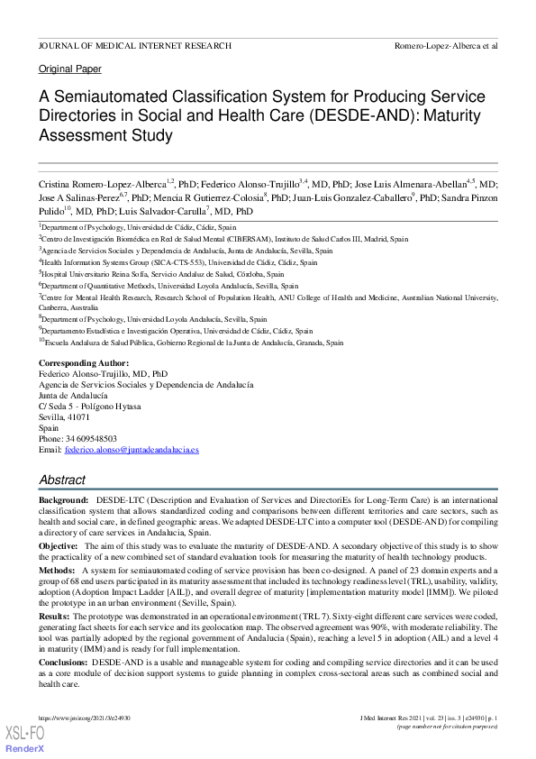 (PDF) A Semiautomated Classification System for Producing Service ...