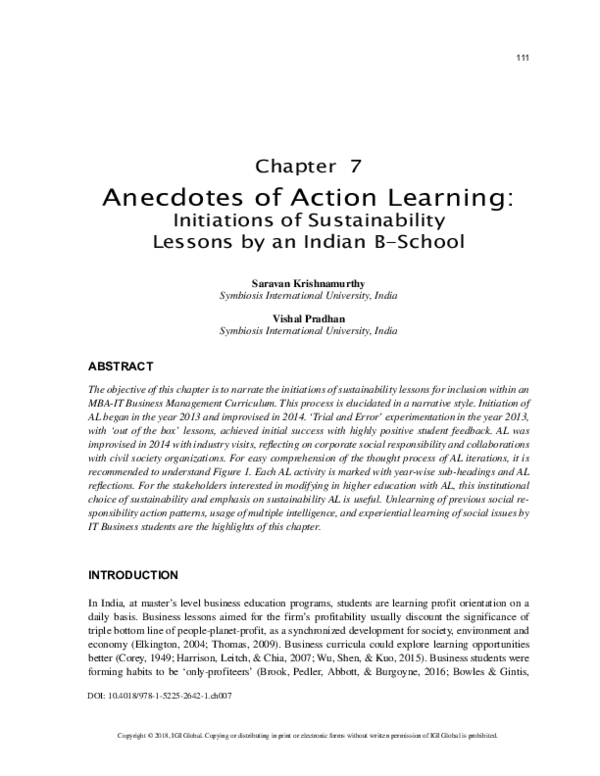 (PDF) Anecdotes of Action Learning