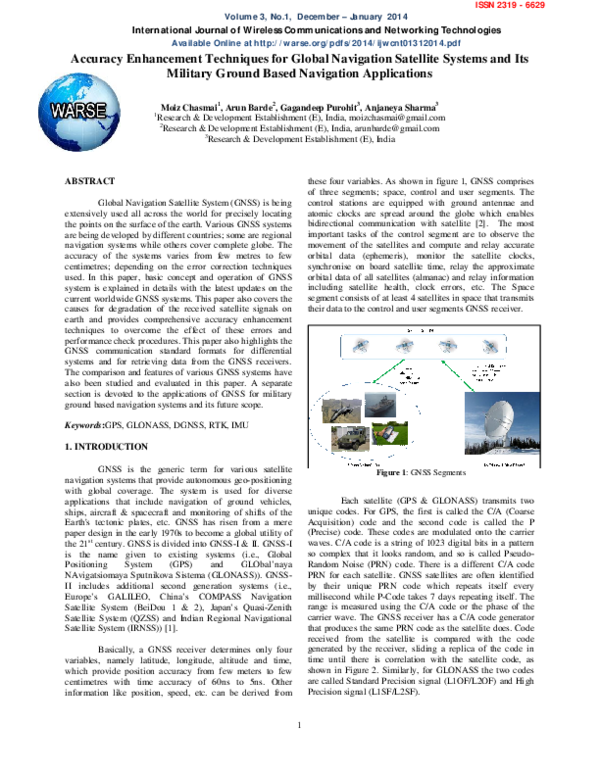 (PDF) Accuracy Enhancement Techniques for Global Navigation Satellite Systems and Its Military ...