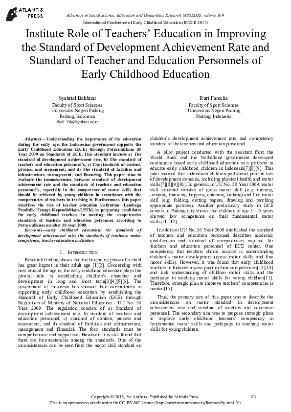 (PDF) Institute Role of Teachers' Education in Improving the Standard ...