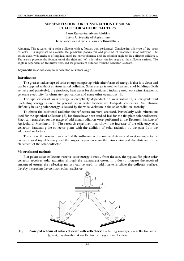 (PDF) Engineering for Rural Development Substantiation for Construction ...