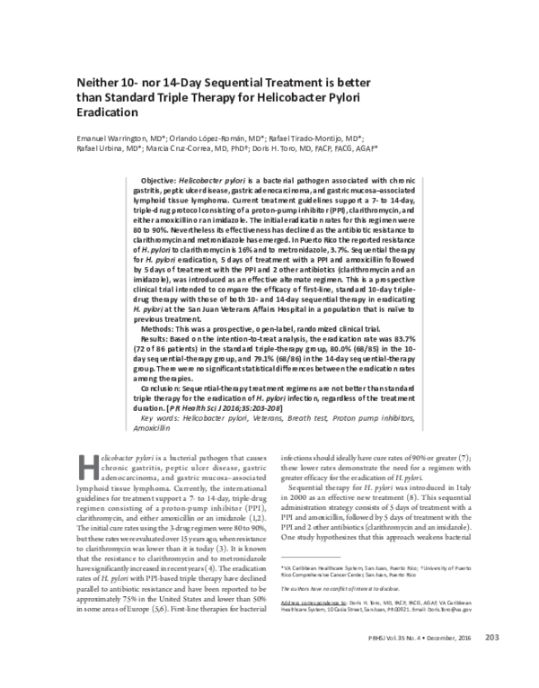 (PDF) Neither 10- nor 14-Day Sequential Treatment is better than ...