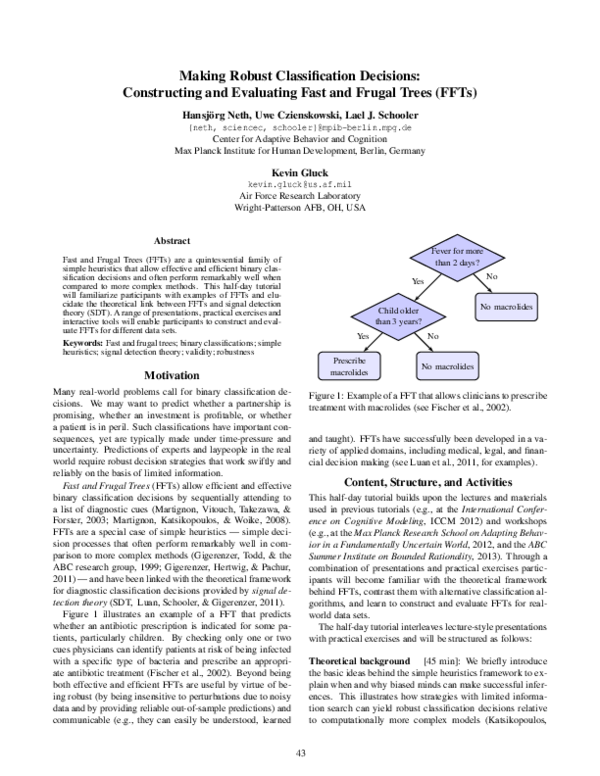 (PDF) Making Robust Classification Decisions: Constructing and ...