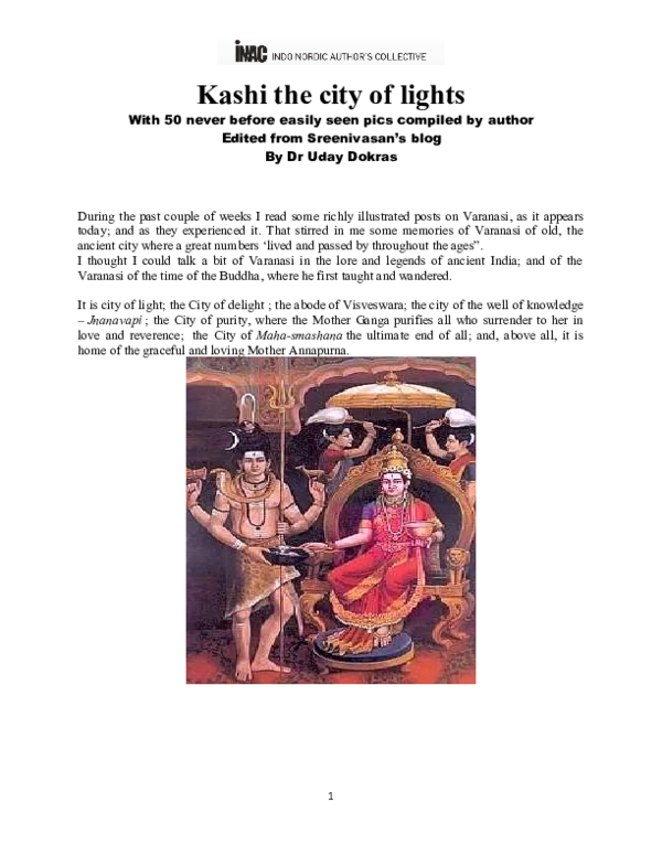 (DOC) Kashi the city of Life and Death