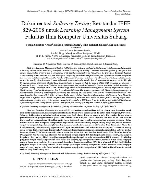 (PDF) Dokumentasi Software Testing Berstandar IEEE 829-2008 untuk ...