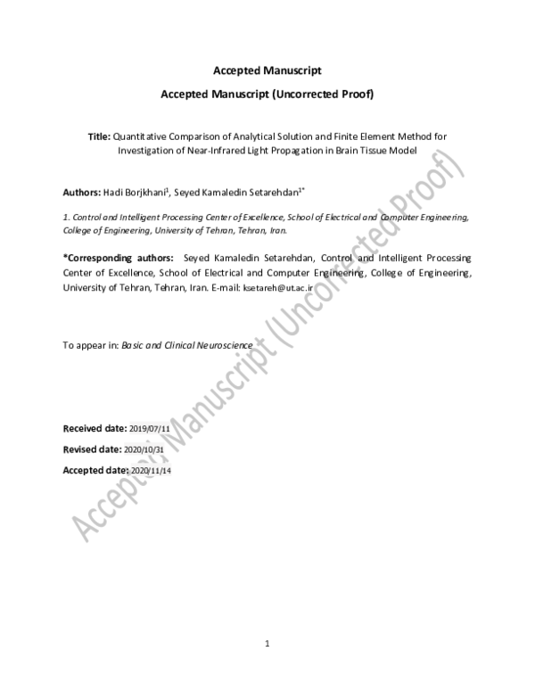 (PDF) Quantitative Comparison of Analytical Solution and Finite Element ...