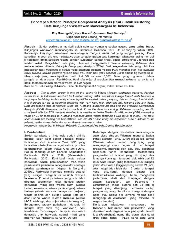 (PDF) Penerapan Metode Principle Component Analysis (PCA) untuk ... (PDF) Penerapan Metode Principle Component Analysis (PCA) untuk ...