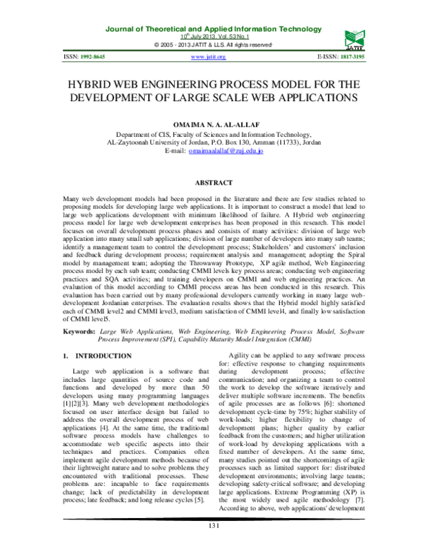 (PDF) Hybrid Web Engineering Process Model for the Development of Large ...