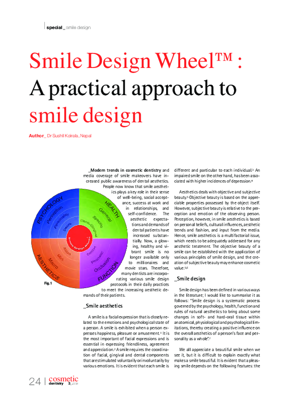 (PDF) Smile Design Wheel TM : A practical approach to smile design