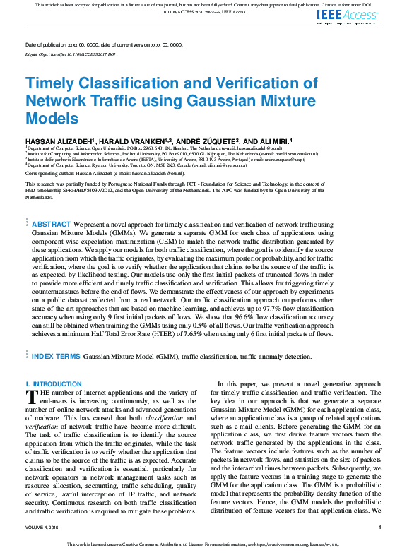 Pdf Timely Classification And Verification Of Network Traffic Using
