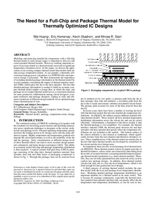 (PDF) The need for a full-chip and package thermal model for thermally ...