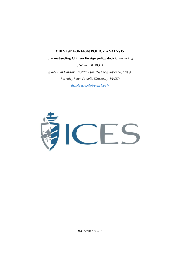 (PDF) Chinese Foreign Policy analysis : Understanding Chinese Foreign ... (PDF) Chinese Foreign Policy analysis : Understanding Chinese Foreign ...