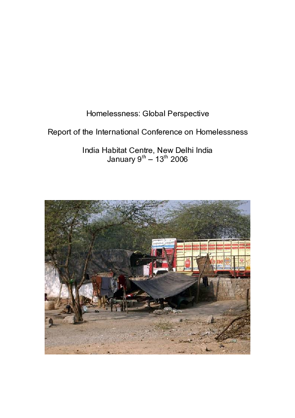 (PDF) Homelessness in global perspective