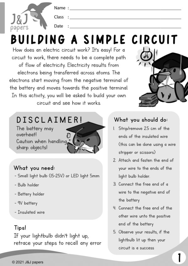 (PDF) Building a Simple Circuit (Black & White ver.)