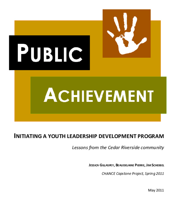 (PDF) Initiating a Youth Leadership Development Program; Lessons from ...