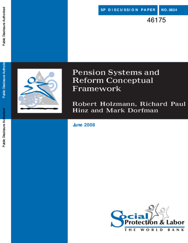(PDF) Pension systems and reform conceptual framework
