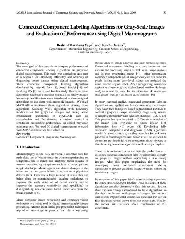 Pdf Connected Component Labeling Algorithms For Gray Scale Images And Evaluation Of