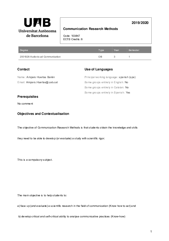 (PDF) Communication Research Methods