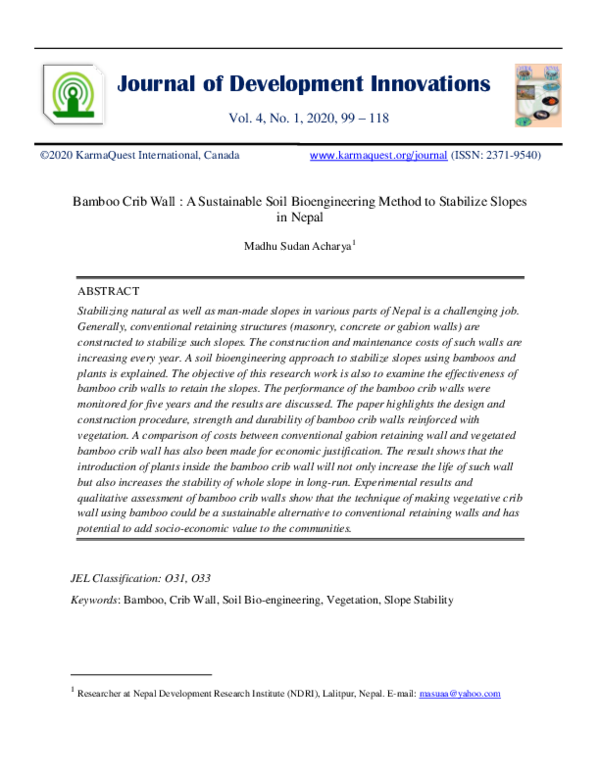 (PDF) Journal of Development Innovations Vol. 4, No. 1, 2020