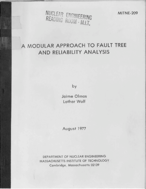 (PDF) A modular approach to fault tree and reliability analysis