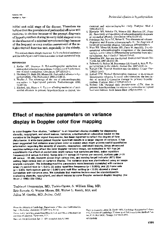 (PDF) Effect of machine parameters on variance display in Doppler color ...