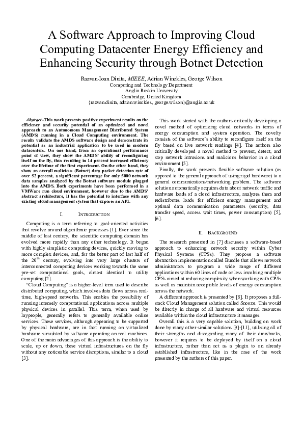 (PDF) A software approach to improving cloud computing datacenter energy efficiency and ...