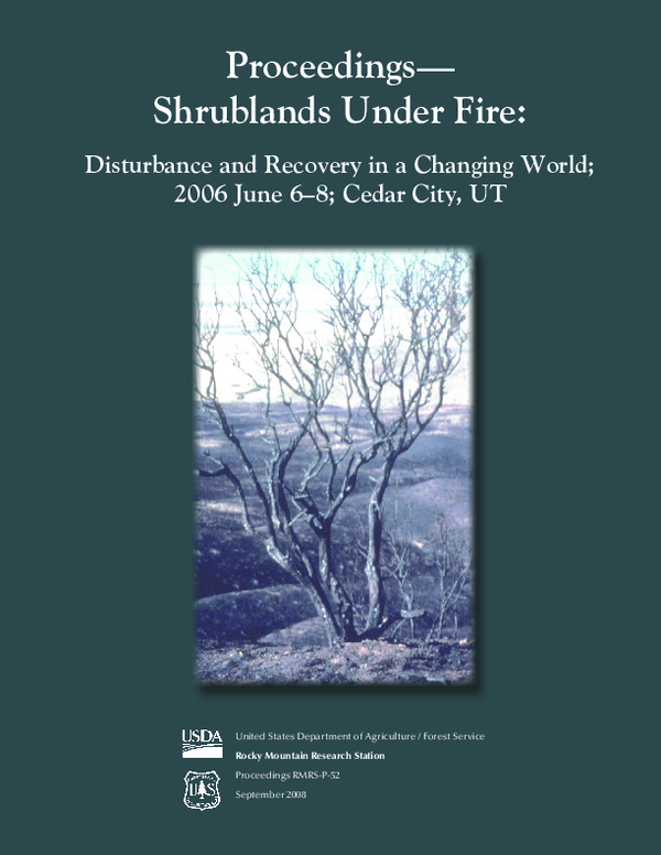 (PDF) Proceedings-Shrublands under fire: disturbance and recovery in a ...