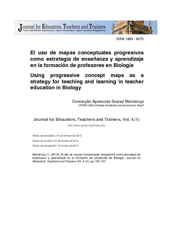 (PDF) Using progressive concept maps as a strategy for teaching and ...