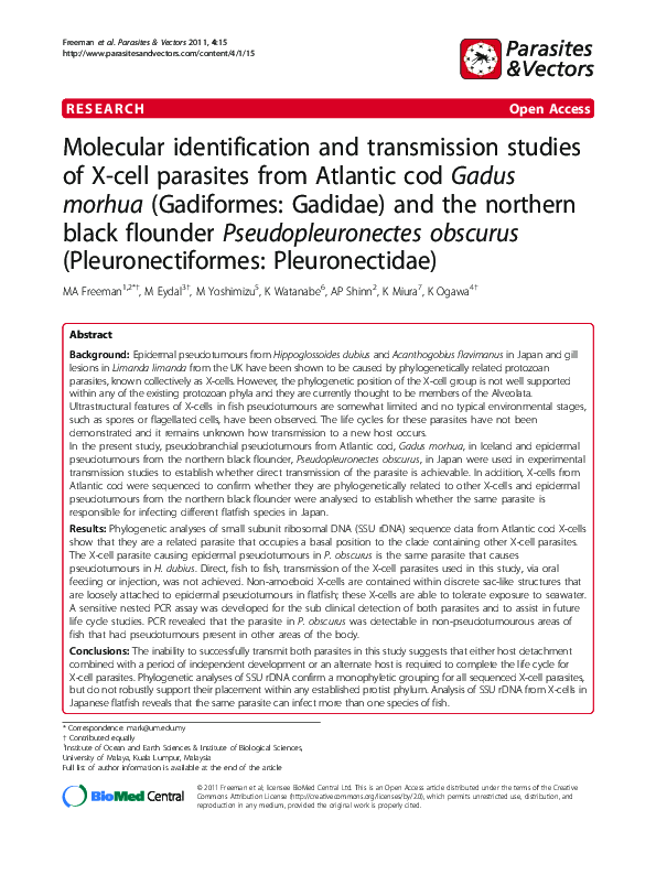 (PDF) Molecular identification and transmission studies of X-cell ...