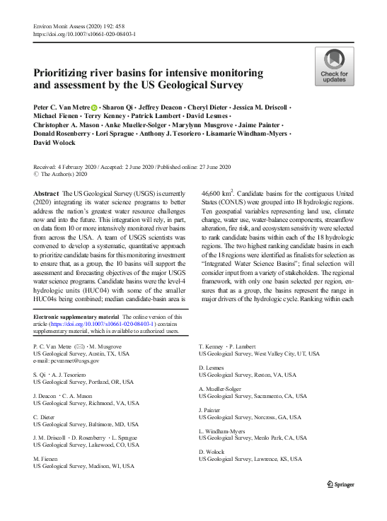 (PDF) Prioritizing river basins for intensive monitoring and assessment ...