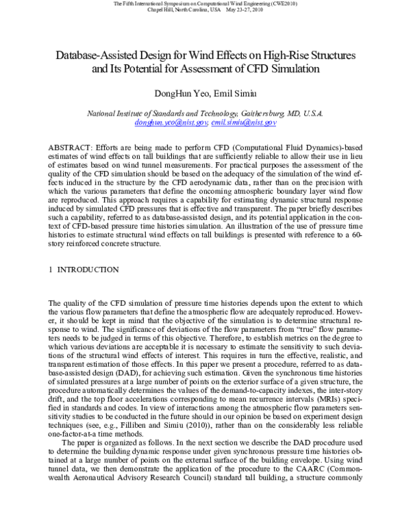 (PDF) Database-Assisted Design for Wind Effects on High-Rise Structures ...