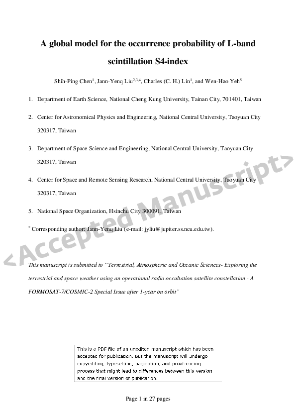 (PDF) A global model for the occurrence probability of L-band ...
