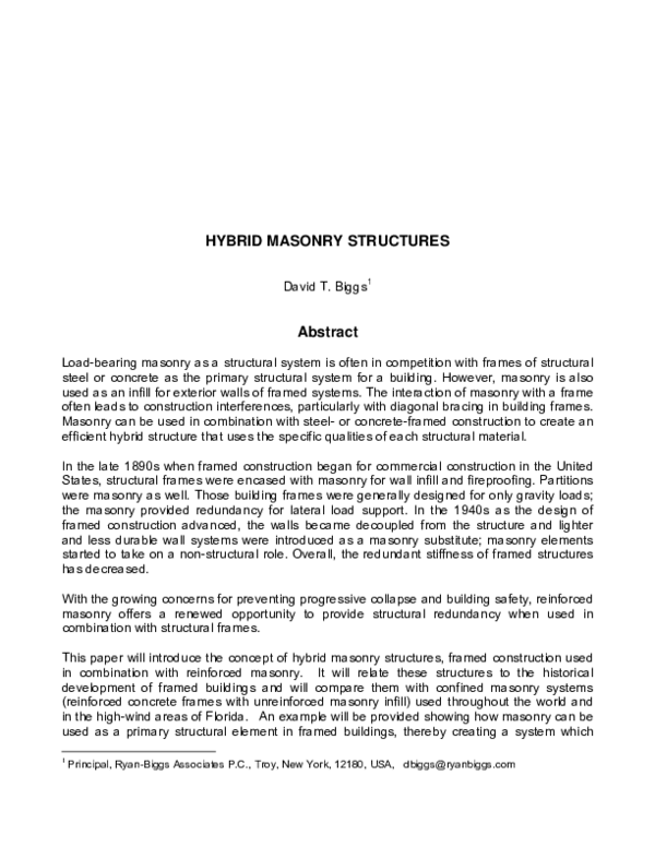 (PDF) Hybrid Masonry Structures