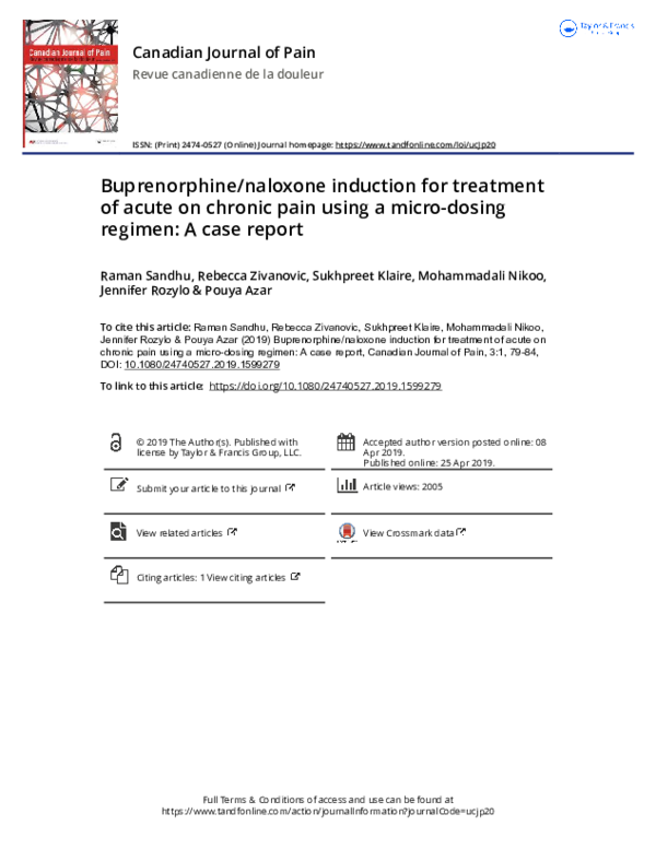 (PDF) Buprenorphine/naloxone induction for treatment of acute on ...