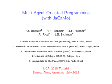 (PDF) Multi-agent oriented programming with JaCaMo