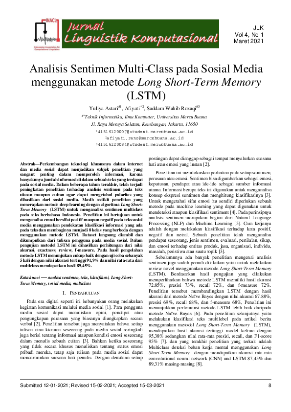 (PDF) Analisis Sentimen Multi-Class Pada Sosial Media Menggunakan ...