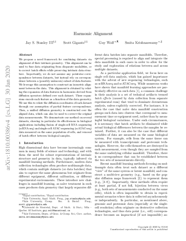 (PDF) Manifold Alignment via Feature Correspondence