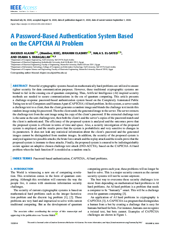 Pdf A Password Based Authentication System Based On The Captcha Ai