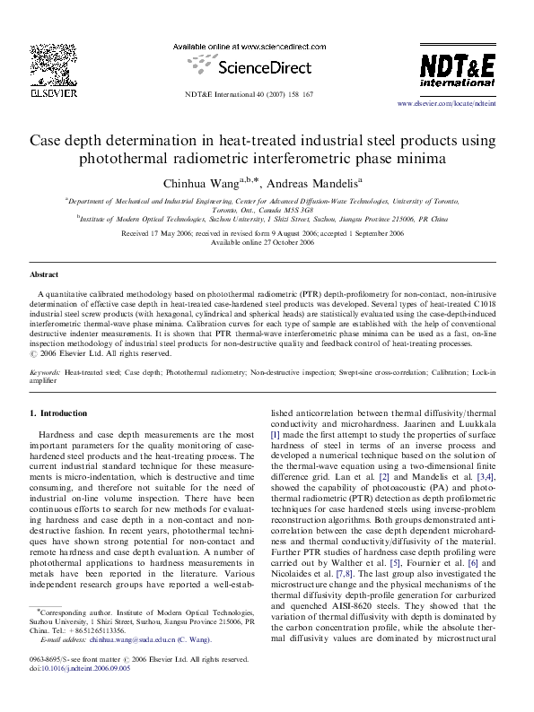(PDF) Case depth determination in heat-treated industrial steel ...