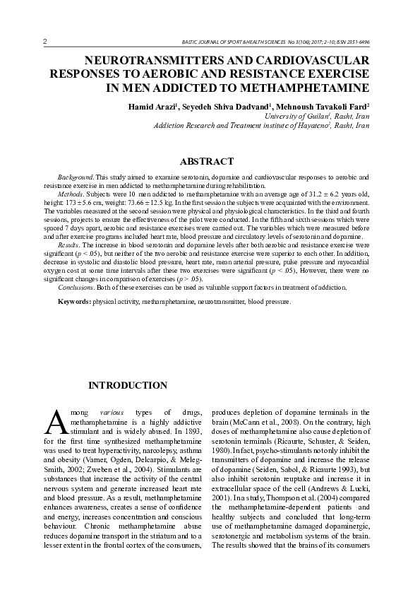 (PDF) Neurotransmitters and Cardiovascular Responses to Aerobic and ...