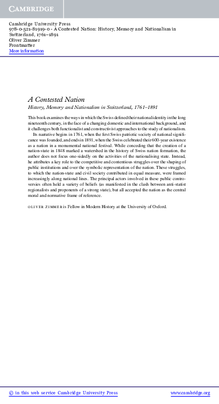 (PDF) A Contested Nation