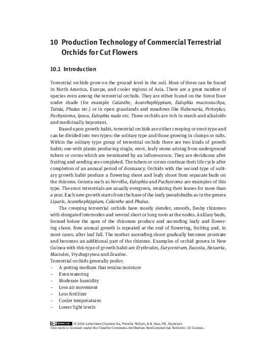 (PDF) 10 Production Technology of Commercial Terrestrial Orchids for ...