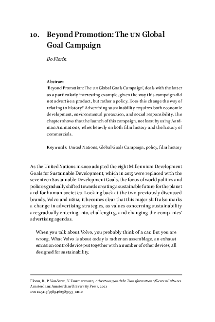 (PDF) 10. Beyond Promotion: The UN Global Goal Campaign