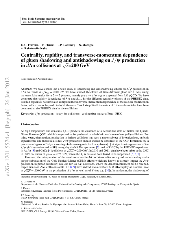 (PDF) Centrality, Rapidity, and Transverse-Momentum Dependence of Gluon Shadowing and ...